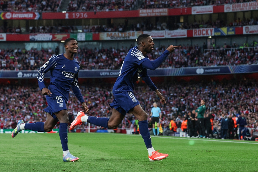 Dembele sinks Arsenal as PSG seize edge in Champions League semi-final ...