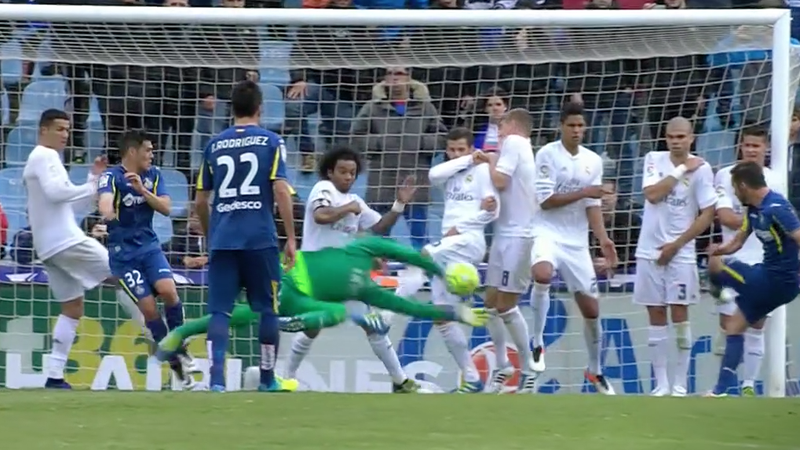 Amazing Save by Keylor Navas on Indirect Free Kick from Inside 6-Yard ...