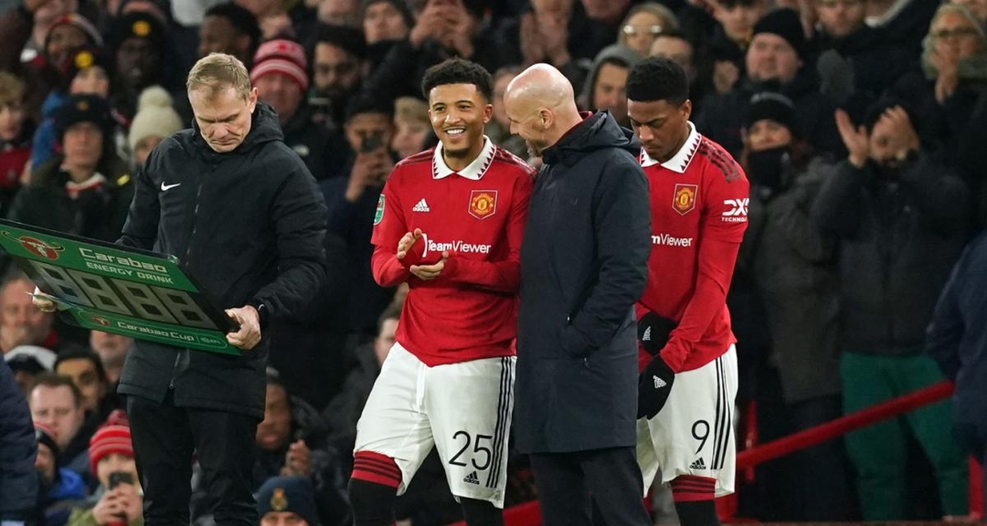 Manchester United : Erik Ten Hag expose ses conditions pour la réintégration de Jadon Sancho ...