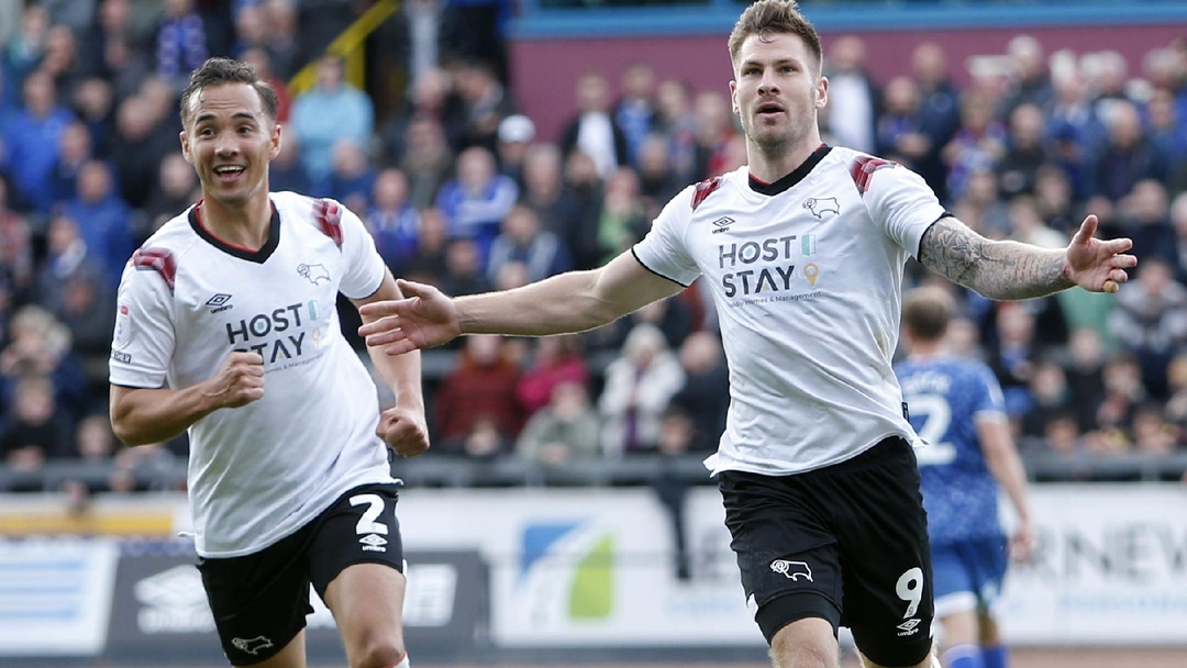 James Collins brings up milestone as his brace earns Derby victory at ...