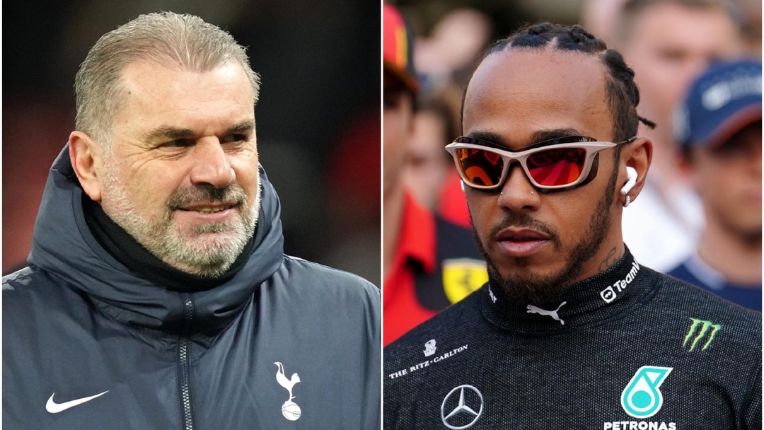 Ange Postecoglou jokes Tottenham missed out on Lewis Hamilton signing ...