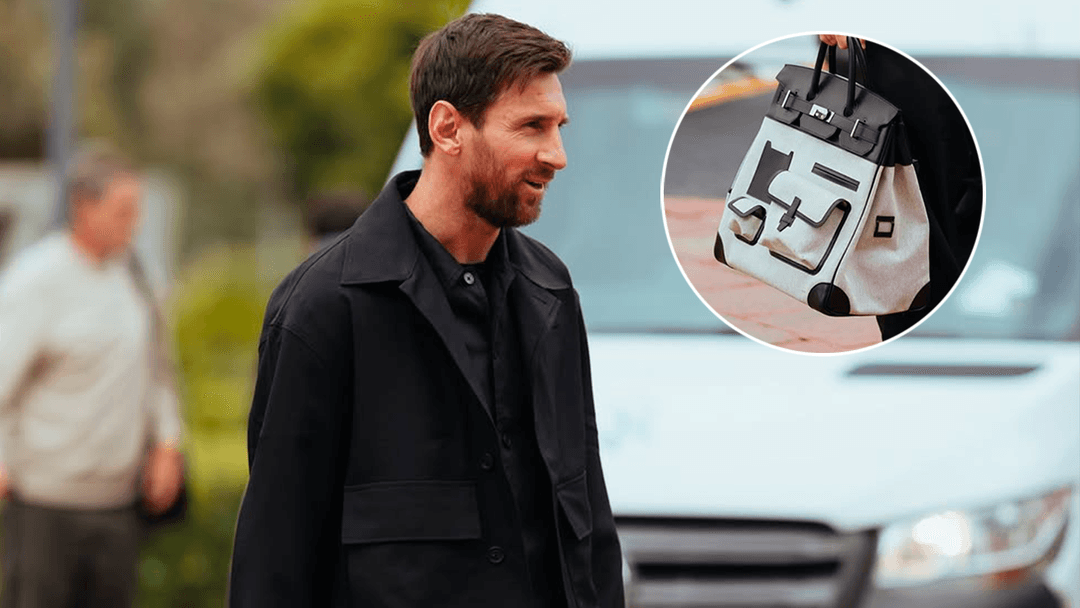Lionel Messi presume un bolso exclusivo durante su llegada a Argentina ...
