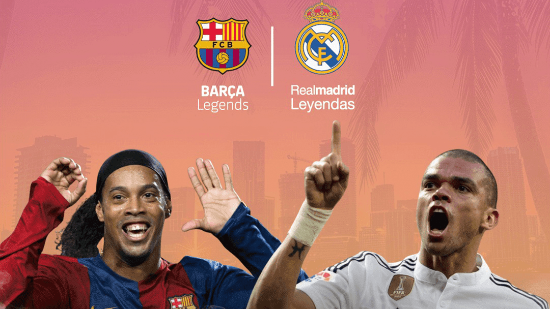 LIVE! Barcelona Legends vs Real Madrid Legends in the Legends Cup on ...