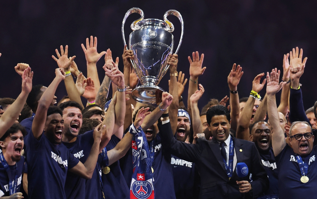 PSG chairman Nasser Al-Khelaifi thanks fans after historic season ...
